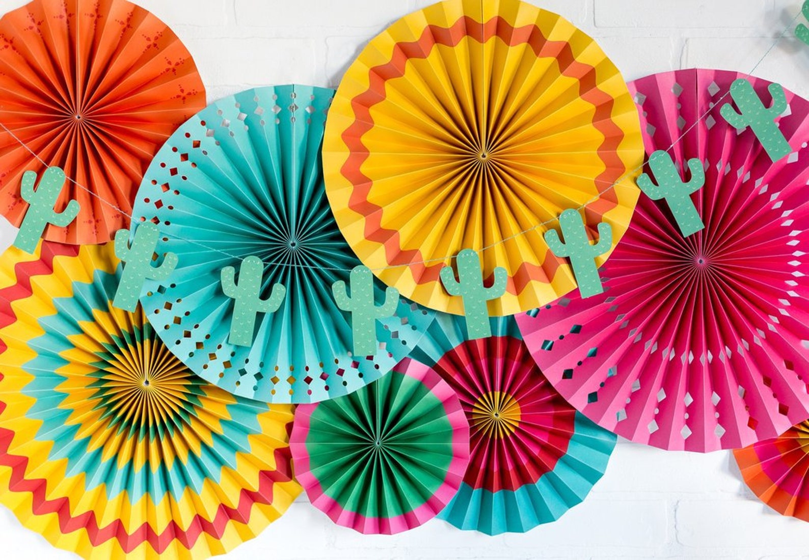 Cactus Banner / Fiesta Banner / Green Cactus Banner / Cinco De - Etsy