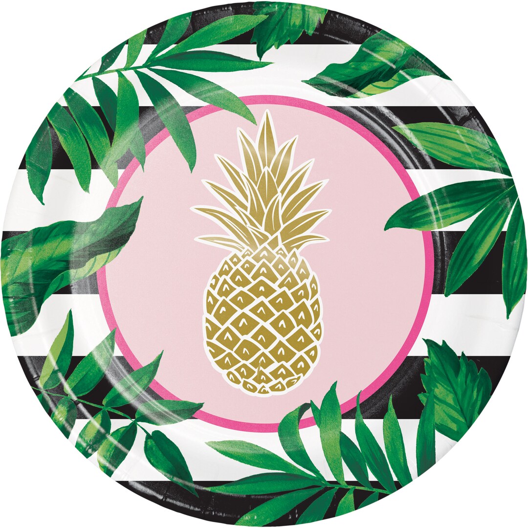 Pineapple Paper Plates / Pineapple Bridal Shower / Pineapple Birthday ...