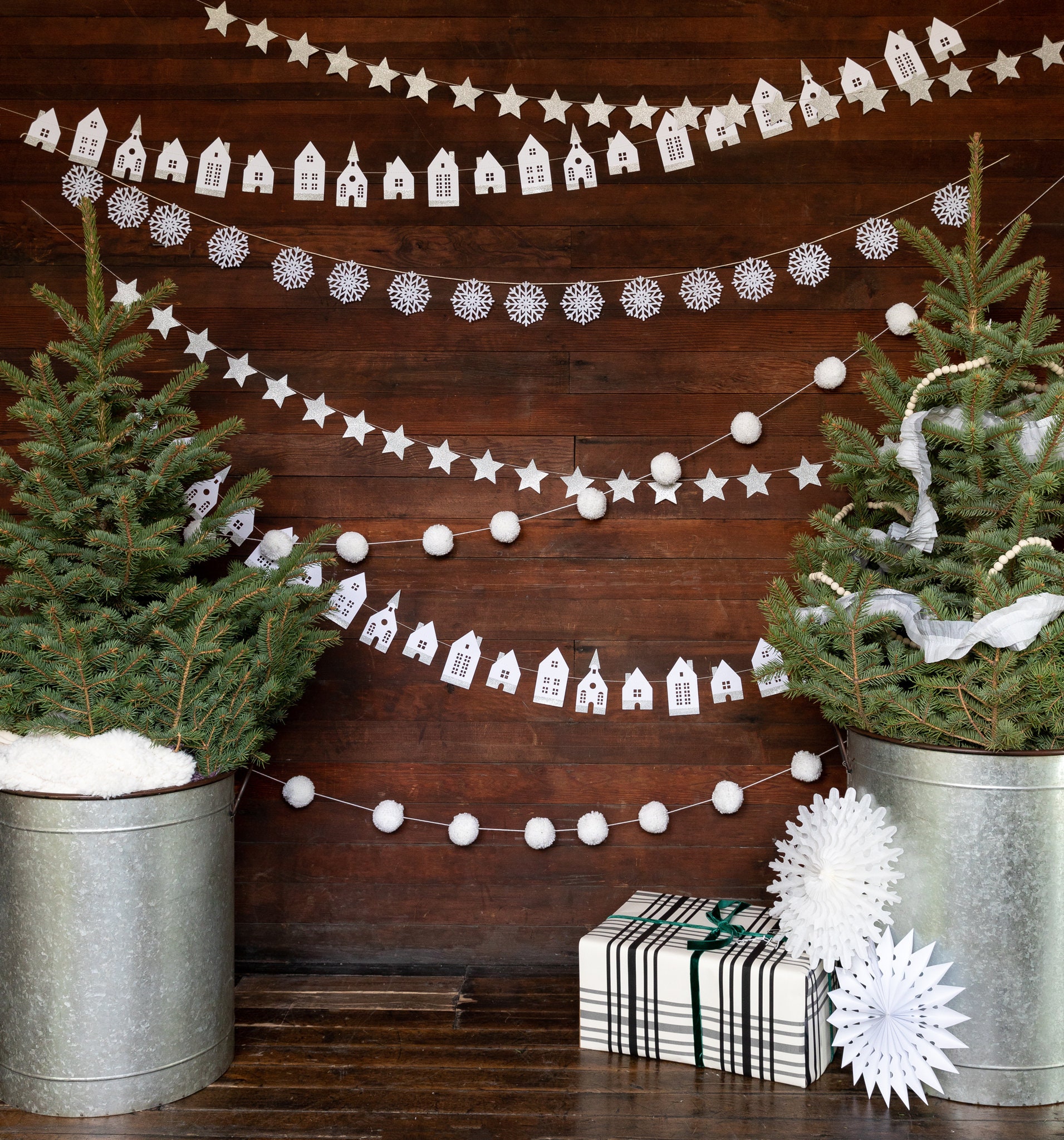 Holiday Winter White House Banner for Winter Wonderland Decorating and ...