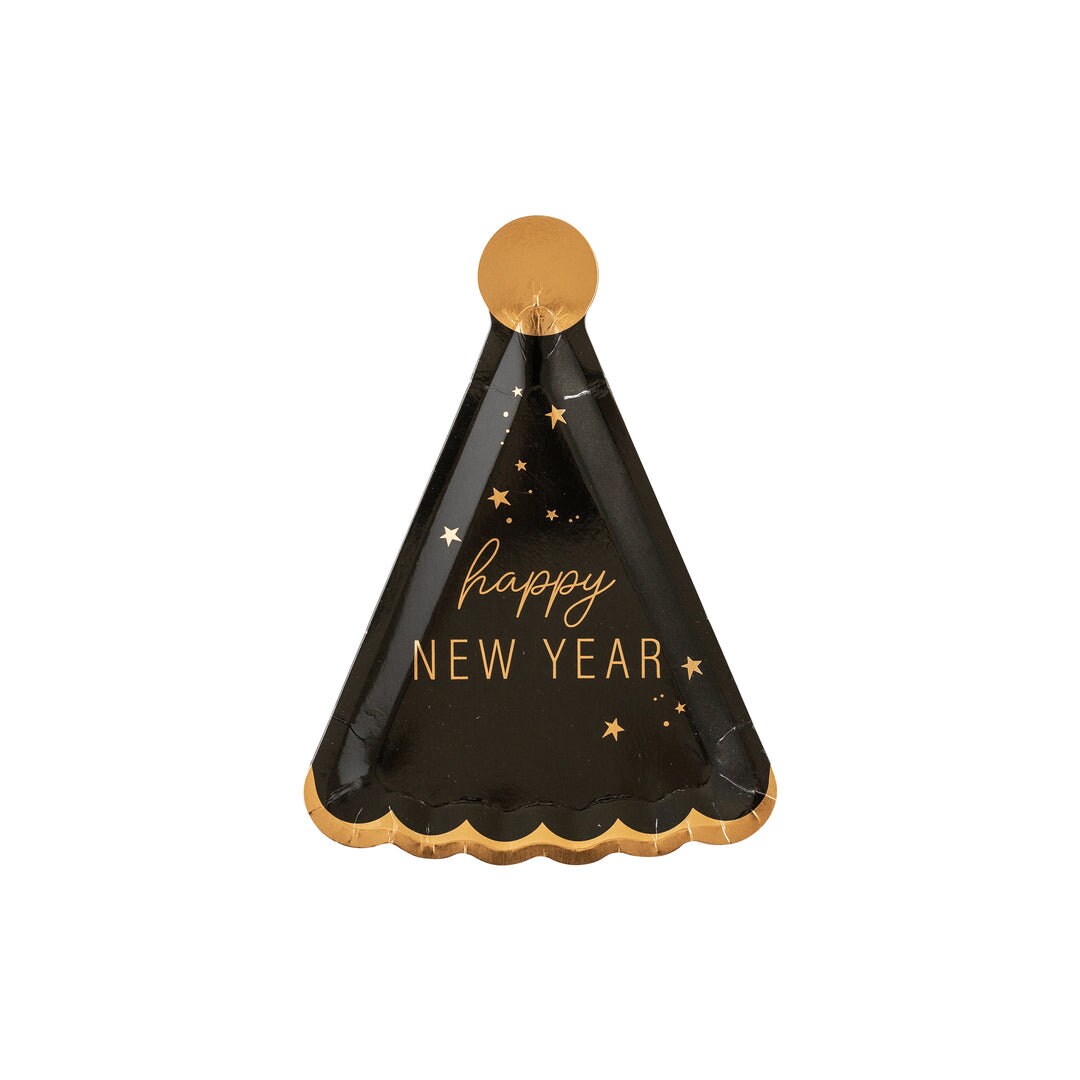 Happy New Year Plate / New Years Hat Shaped Plate / New Years Eve Hat ...