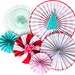 Christmas Party Fans / Whimsical Party Fans / Christmas Paper - Etsy