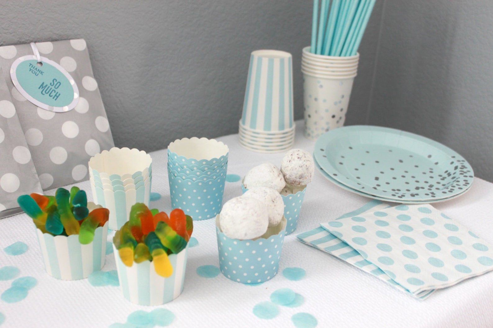 Light Blue Dinner Plates / Blue Party Plates / Blue Paper - Etsy