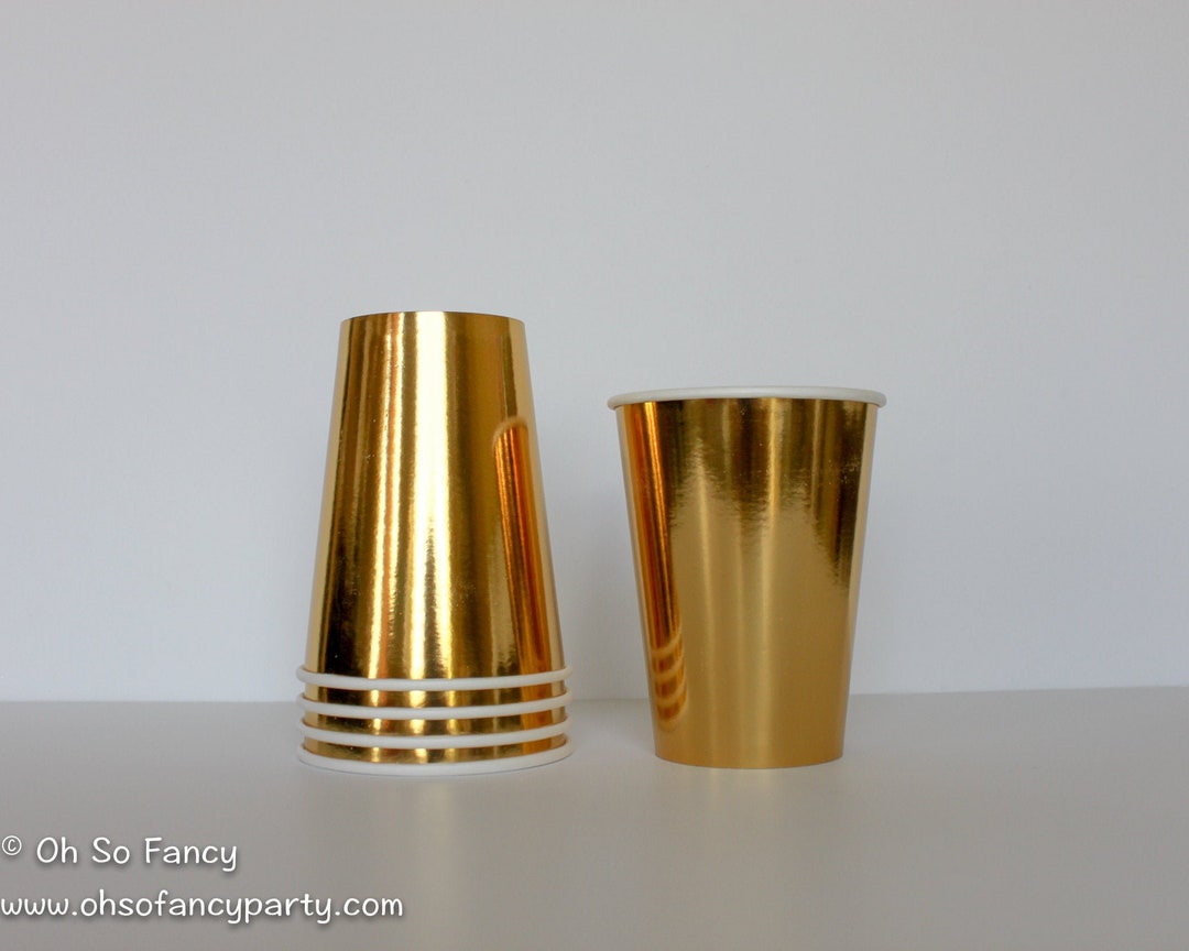 Gold Foil Cups / Gold Cup / Solid Gold Cup / Gold Paper Cup / Gold ...