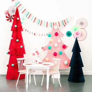 Christmas Party Fans / Whimsical Party Fans / Christmas Paper Fans ...