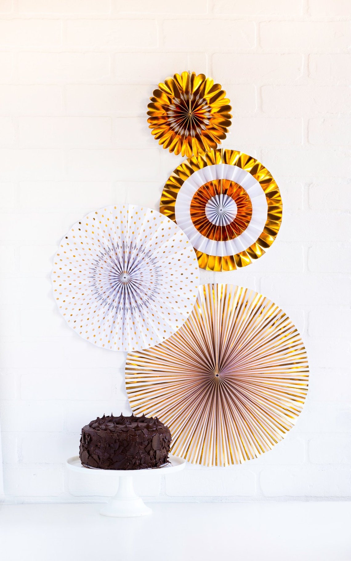 Gold Foil Party Fan Set / Gold Foil Fans / Party Fans / Paper Fans ...