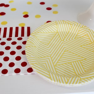 Hello Yellow Dessert Plates / Yellow Pattern / Yellow Dessert Plate ...