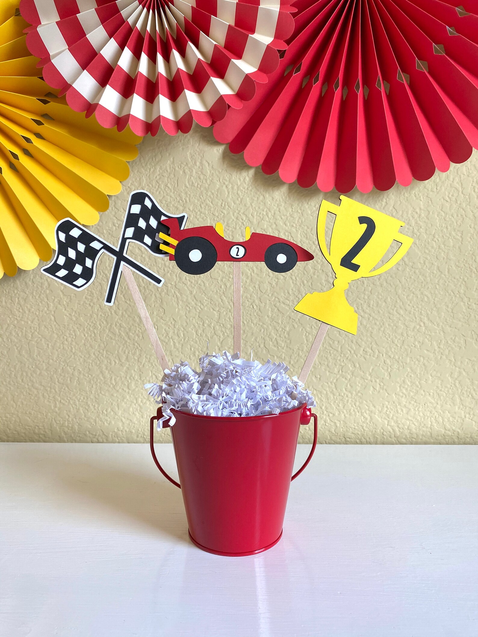 Race Car Centerpieces / Race Car Party / Vroom / Race Car - Etsy