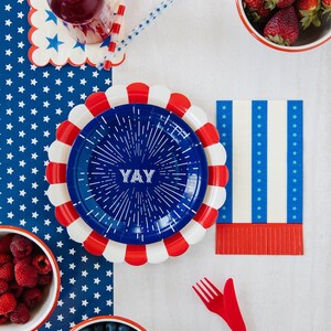 YAY Small Plate / Blue Firework Plate / July 4th Decor / 4th of July ...
