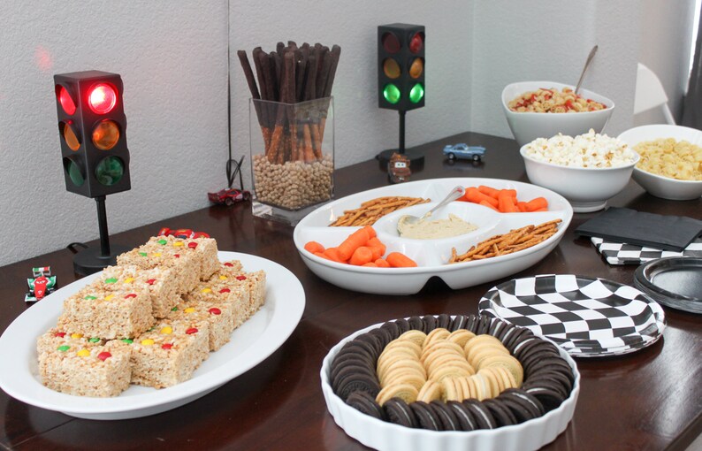 Checkered Flag Plates / LARGE Race Car Birthday Party / Car Party ...