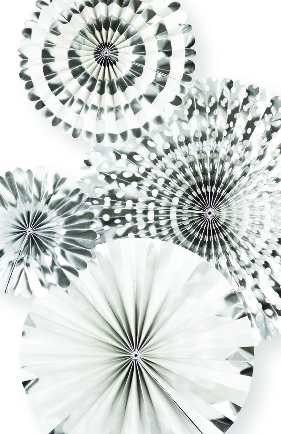 Silver Striped Napkins / Silver and White / Silver Napkins / - Etsy