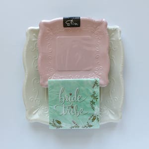 Pink Plate / Pink Paper Plate / Pink Square Plate / Pink Baby - Etsy