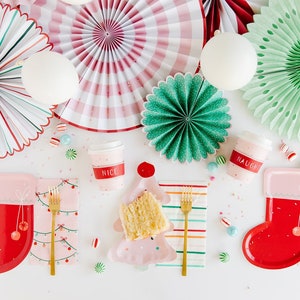 Christmas Party Fans / Whimsical Party Fans / Christmas Paper Fans ...