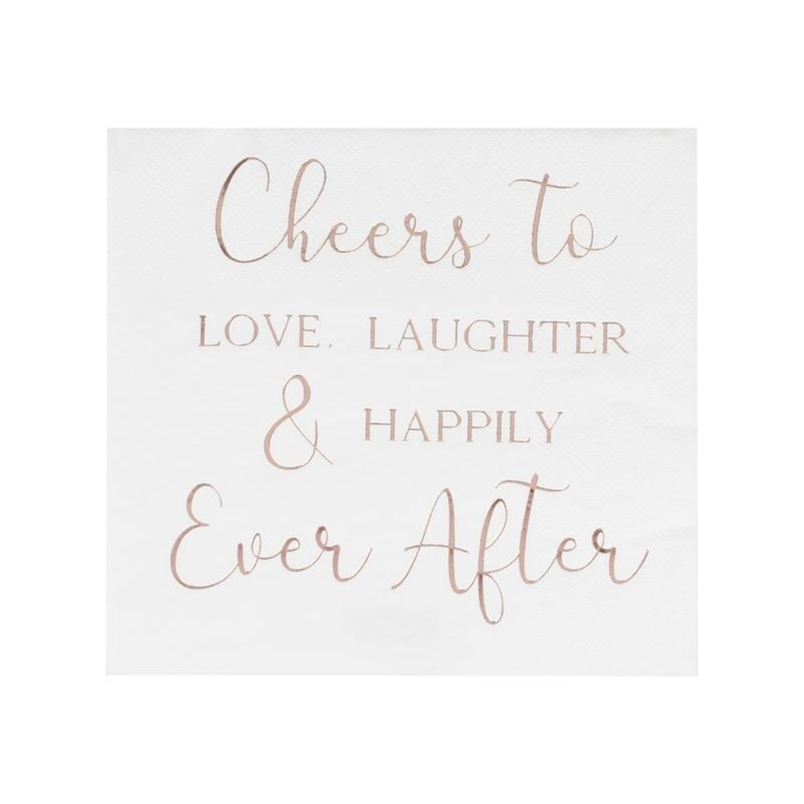 Cheers to Love Large Napkins / Love Laughter and Happily Ever After ...
