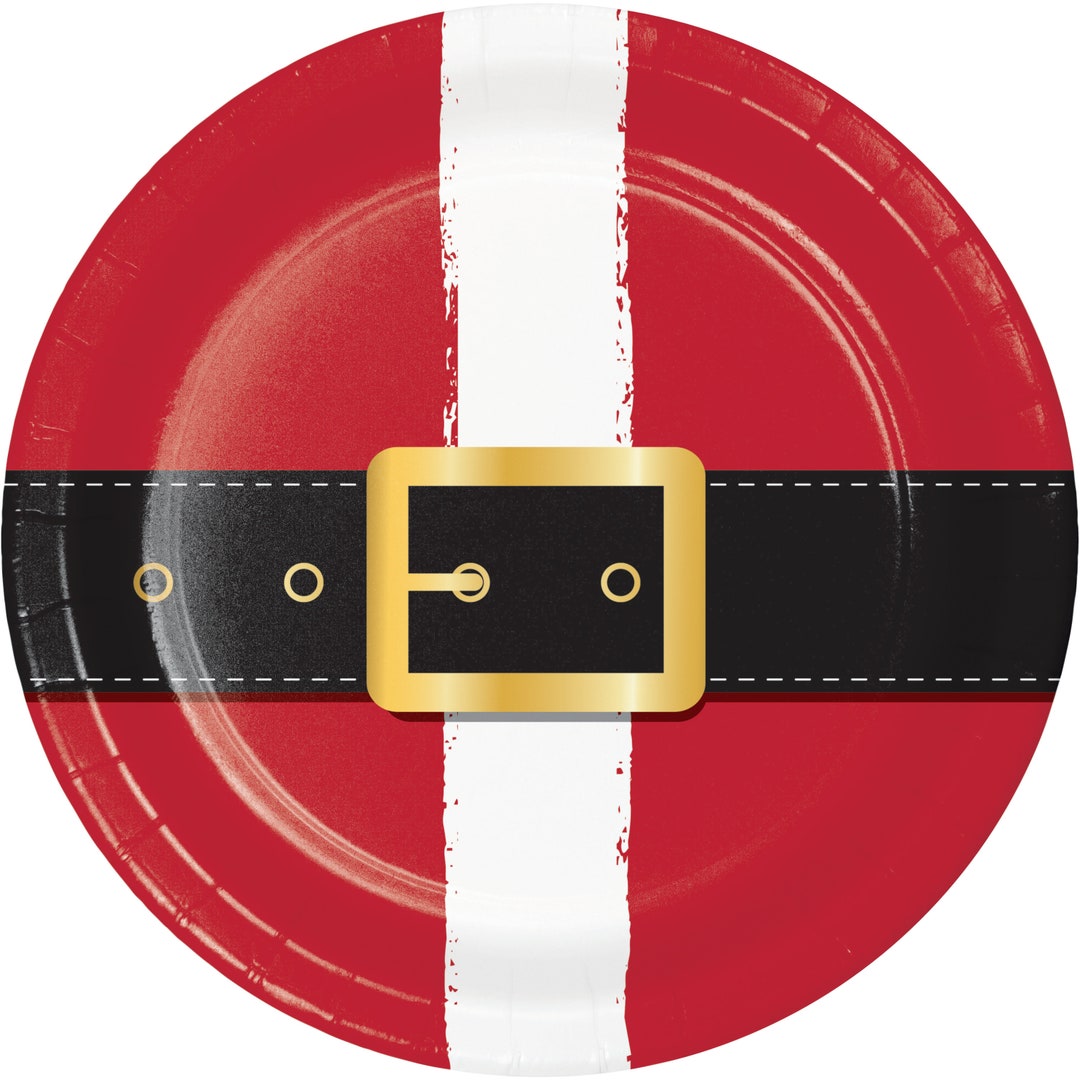 Santa Plate / Santa Party Dessert Plate / Holiday Decor / Holiday ...