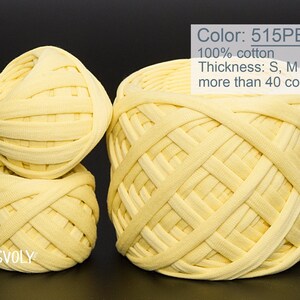 Pale Yellow Tshirt Yarn. Chunky Cotton Yarn. Crochet Yarn. - Etsy