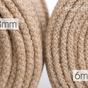 10mm Braided Jute Rope, Burlap Jute Rope, Natural Jute Rope, Wall ...