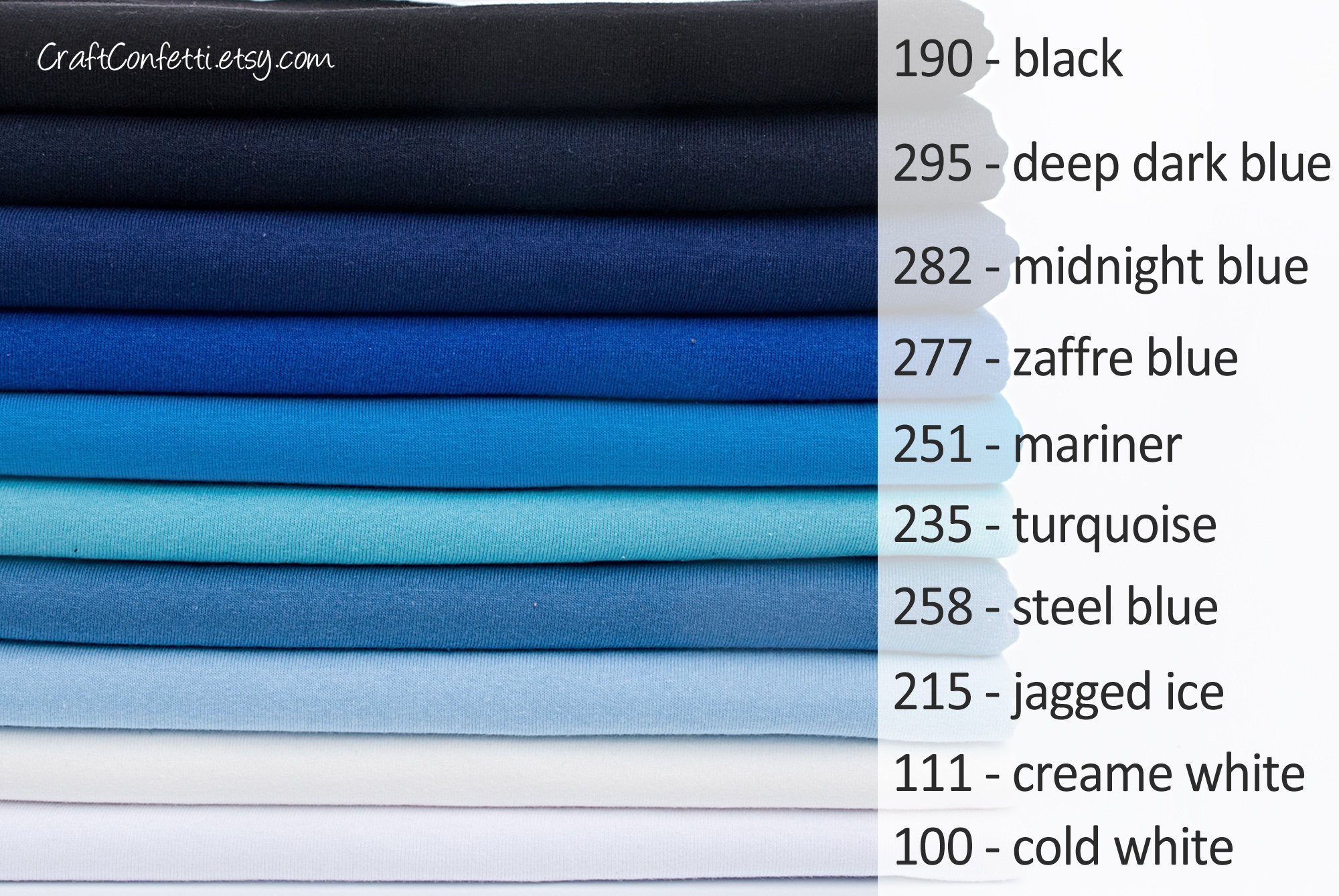 Blue Green jersey knit fabric by the yard Cotton fabric for | Etsy