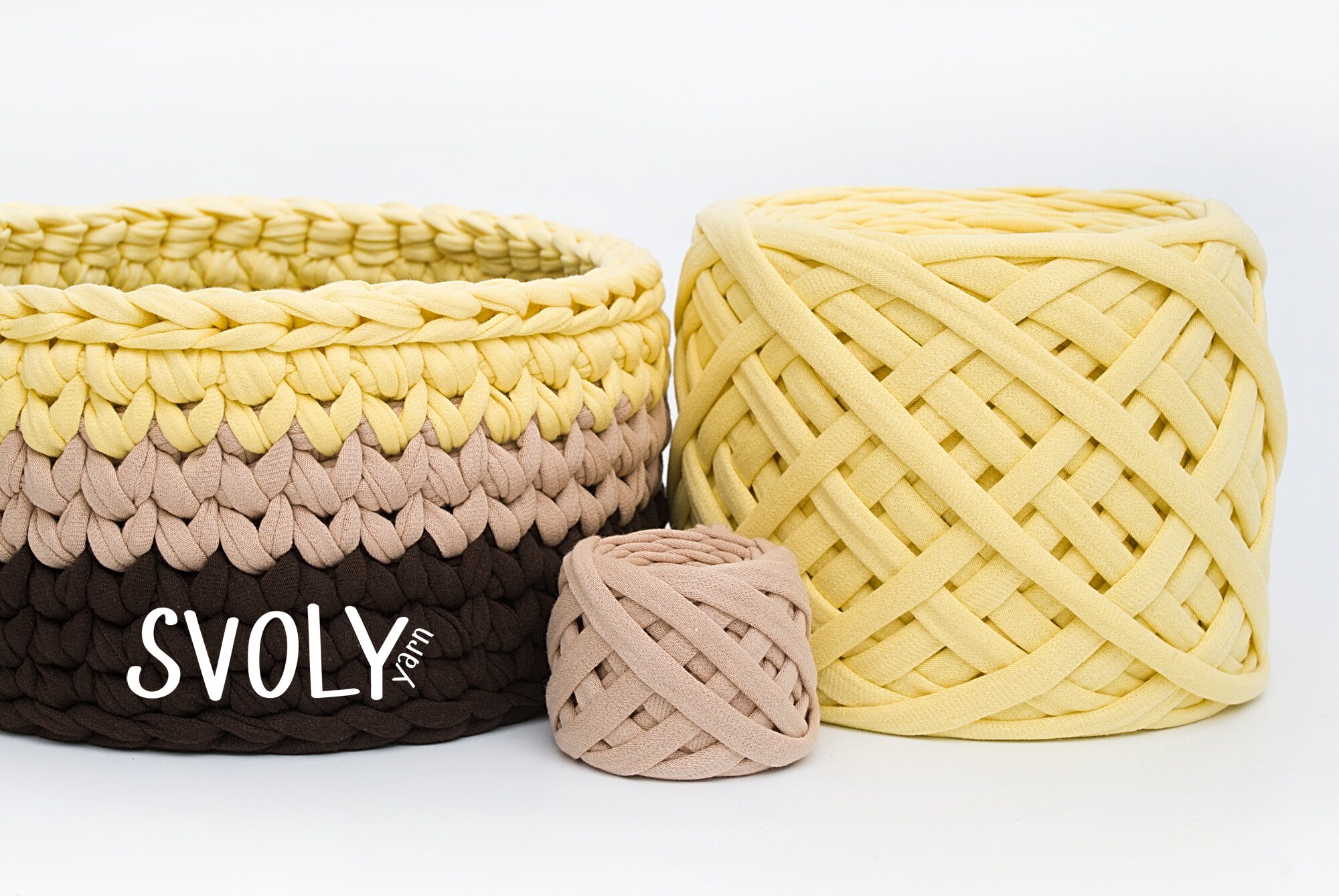 Brown Tshirt Yarn Coffee Beans Spaghetti Yarn Fabric Ribbon - Etsy