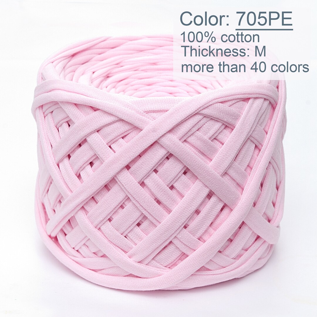 Baby Pink T-shirt Yarn 10mtrs. Pure Cotton Yarn for Crochet Crafting ...