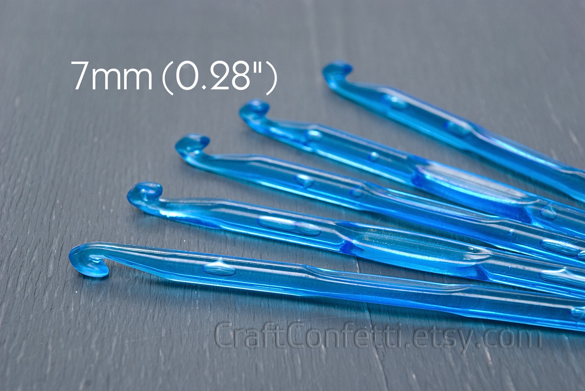 7mm crochet hook Crochet acrylic hook Tools supplies Plastic | Etsy