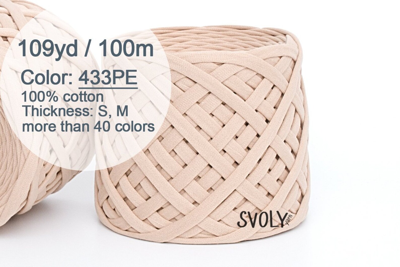 Beige Spaghetti Yarn 100m or 109yd Textile Yarn 100% Cotton - Etsy
