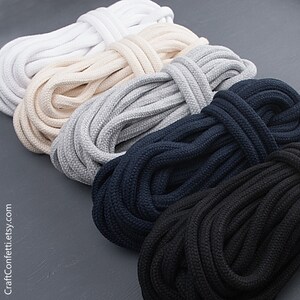 10mm Black Braided Rope 30ft, Thick Cotton Rope, Knotting Cord, Home ...