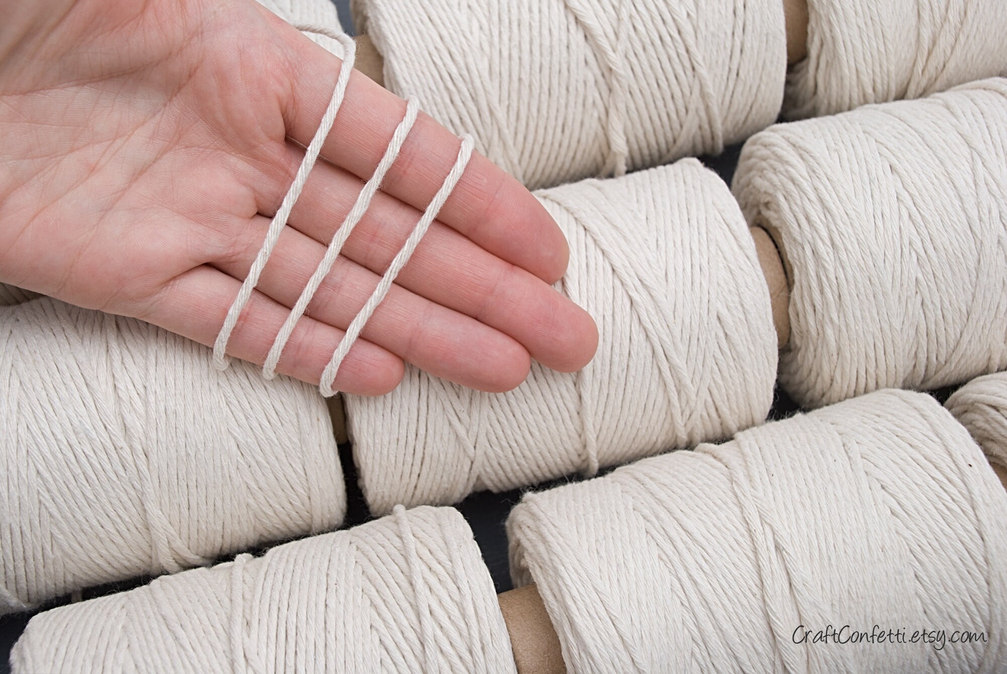 2mm Cotton Twine Full Skein Single Strand Cotton Twine - Etsy