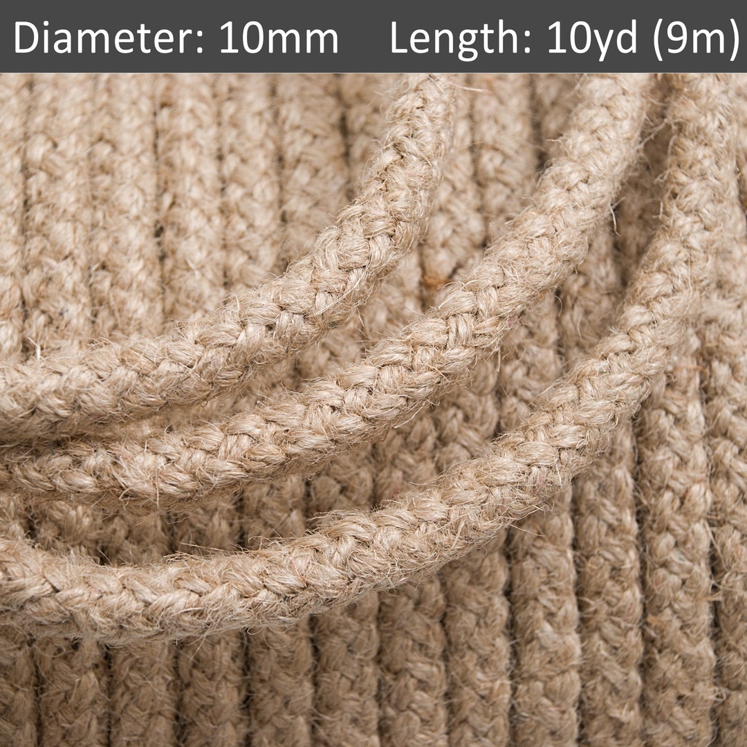 10mm Braided Jute Rope, Burlap Jute Rope, Natural Jute Rope, Wall ...