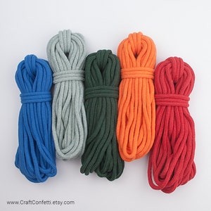 5mm Orange Braided Cord 10yds Craft Cotton Cord by the Yard - Etsy