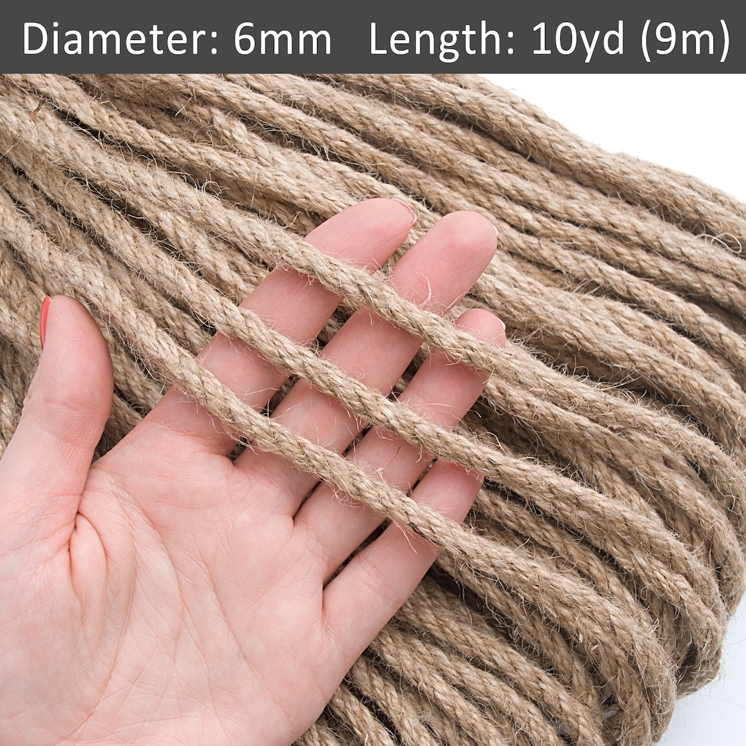 Jute Twisted Cord 6mm. Natural Jute Cord. Raw Jute Rope. Plain Wedding ...