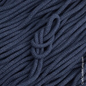 8mm Blue Braided Cotton Rope for Crafting, Home Decoration, Macrame ...