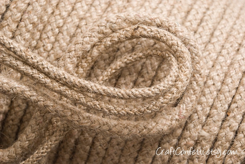 10mm Braided Jute Rope, Burlap Jute Rope, Natural Jute Rope, Wall ...