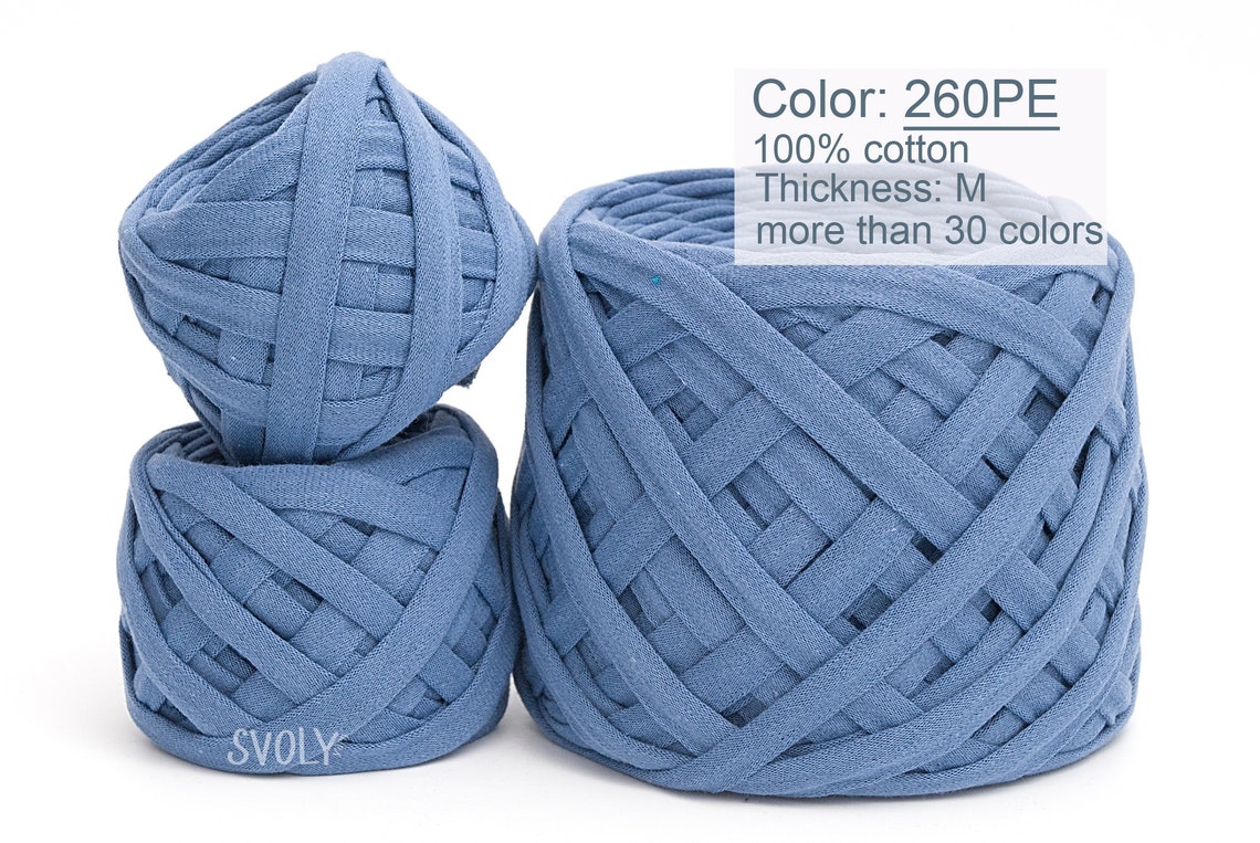 Denim Blue Trapillo Yarn 10mtrs Jeans Blue Tshirt Yarn Rug - Etsy