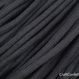 10mm Black Braided Rope 30ft, Thick Cotton Rope, Knotting Cord, Home ...
