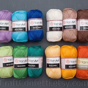 Mercerized Cotton Yarn 50g Ball, Summer Knitting Yarn, Crochet Cotton ...