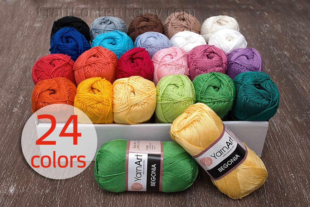 Mercerized Cotton Yarn 50g Ball, Summer Knitting Yarn, Crochet Cotton ...