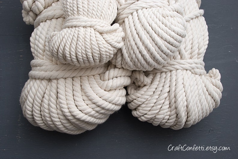 Twisted Cotton Rope 8mm Beige Planthanger Rope Nautical - Etsy