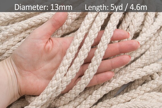 Thick Cotton Braided Rope 13mm Natural Thick Rope Handle for - Etsy