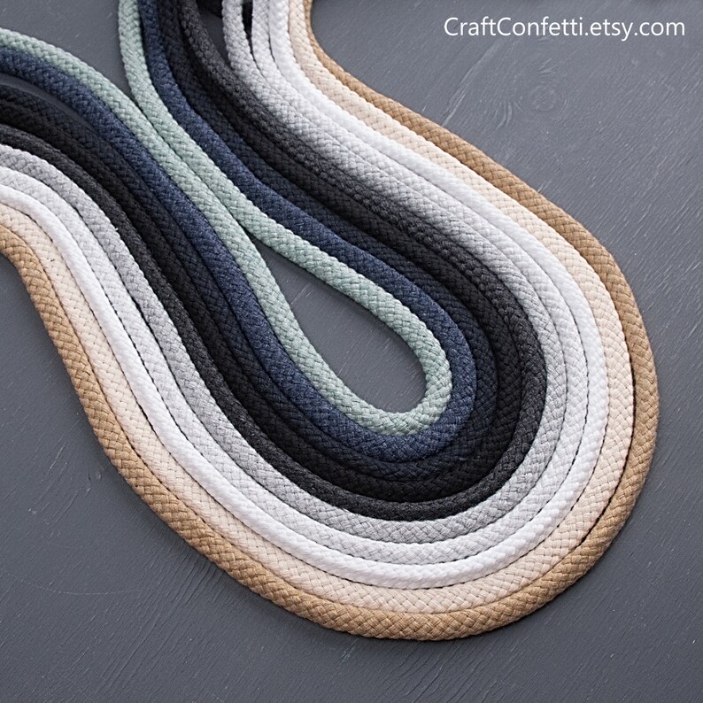 8mm Blue Braided Cotton Rope for Crafting, Home Decoration, Macrame ...