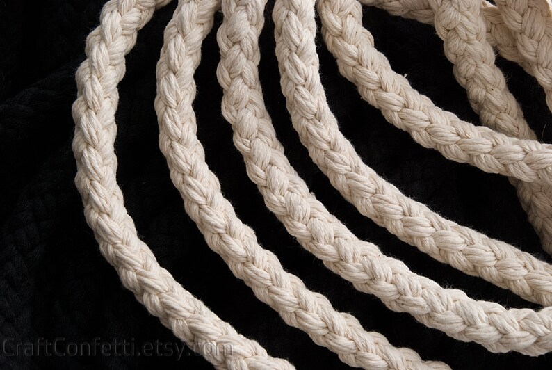 13mm Black decorative braided rope 30ft Thick rope Handle | Etsy