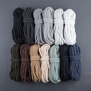 8mm Blue Braided Cotton Rope for Crafting, Home Decoration, Macrame ...