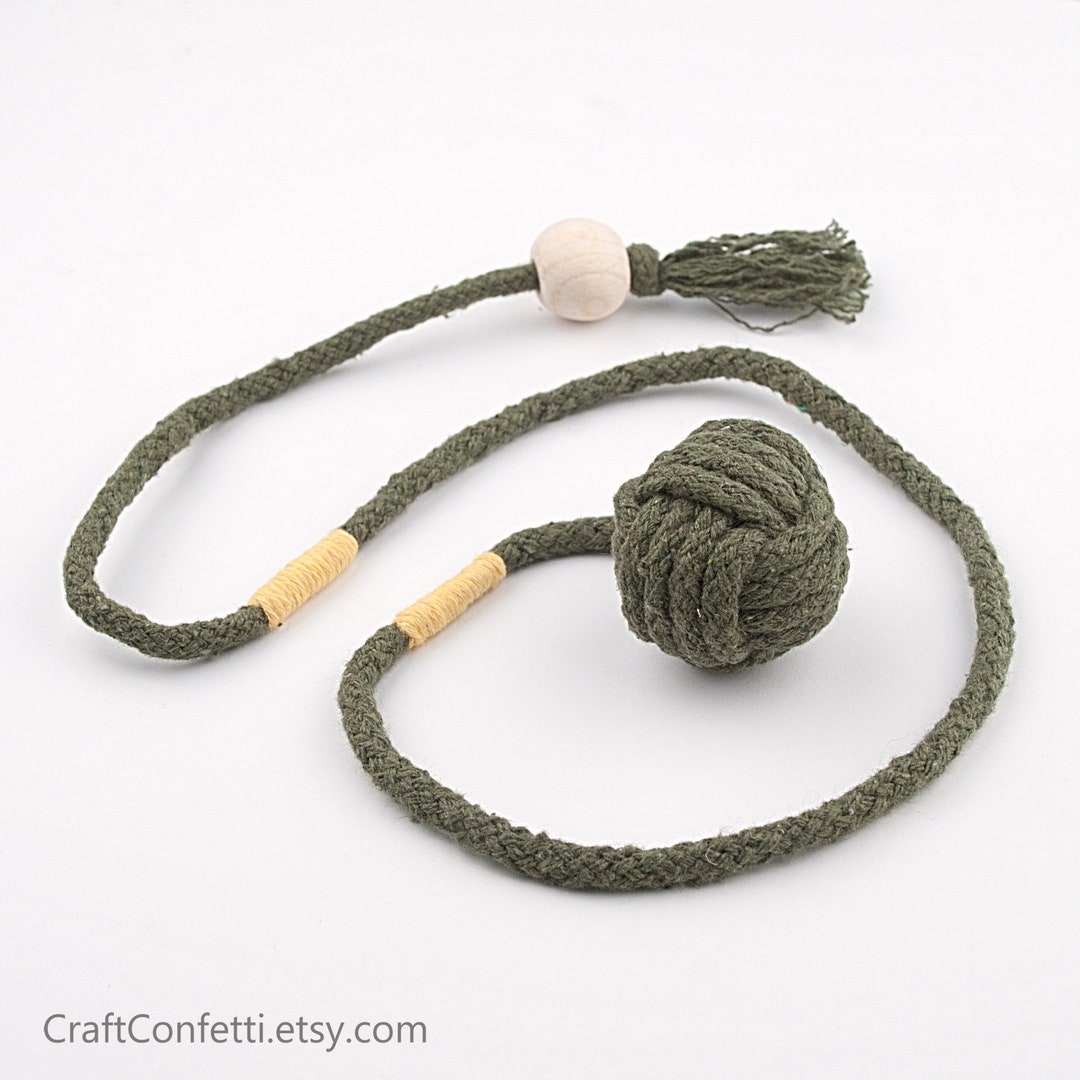 Eco-friendly Cat Toy, Macrame Toy to Hunt, Monkey Fist Rope Toy ...