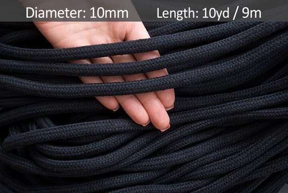 10mm Navy Braided Rope 30ft Thick Cotton Rope Drawstring | Etsy