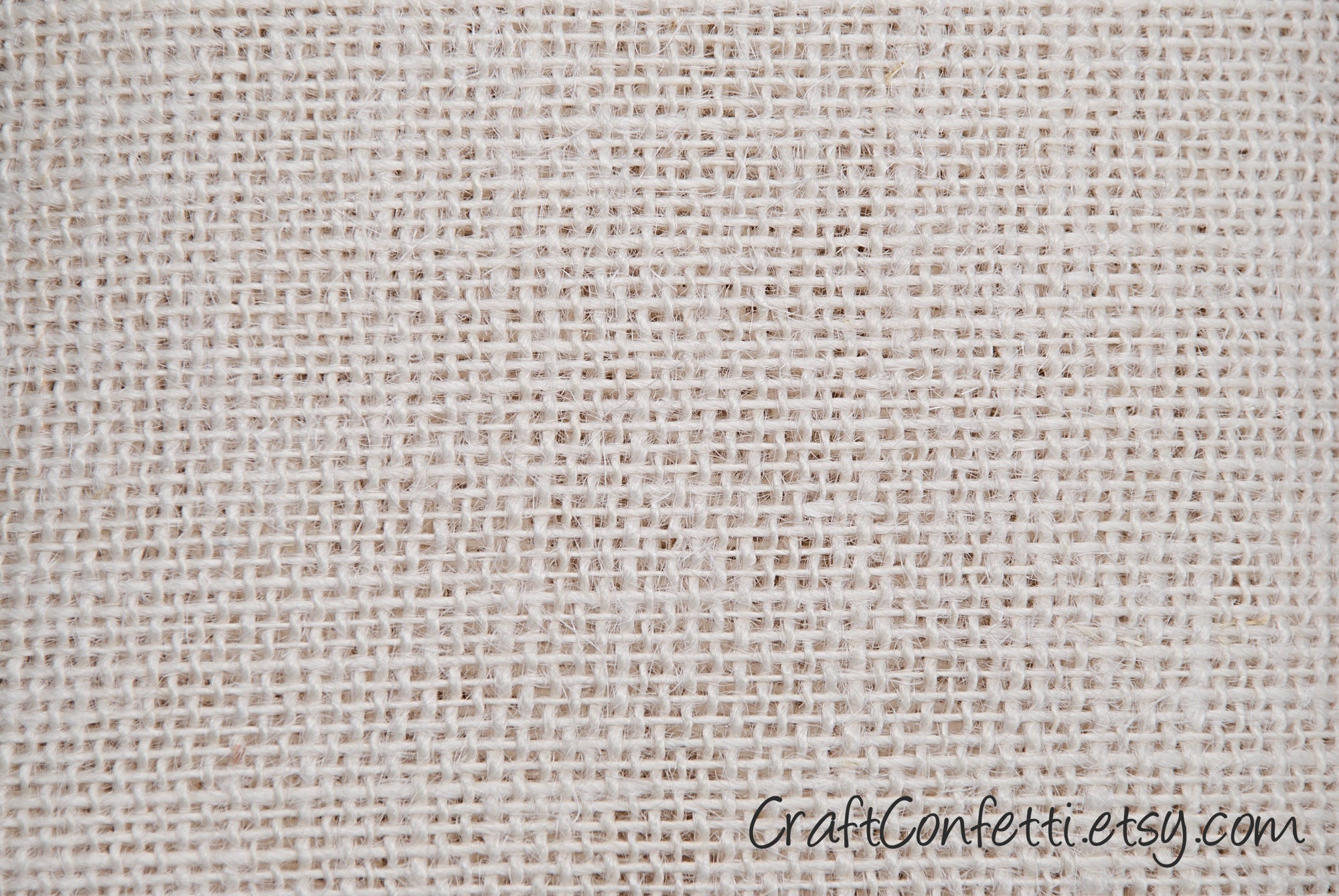 White Jute Fabric