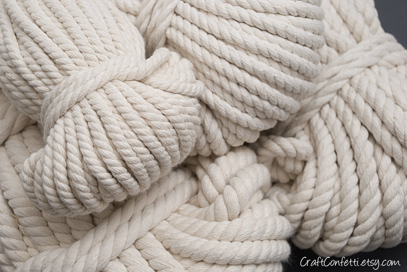 Beige Cotton Rope 12mm. Nautical Rope. Twisted Thick Rope. - Etsy