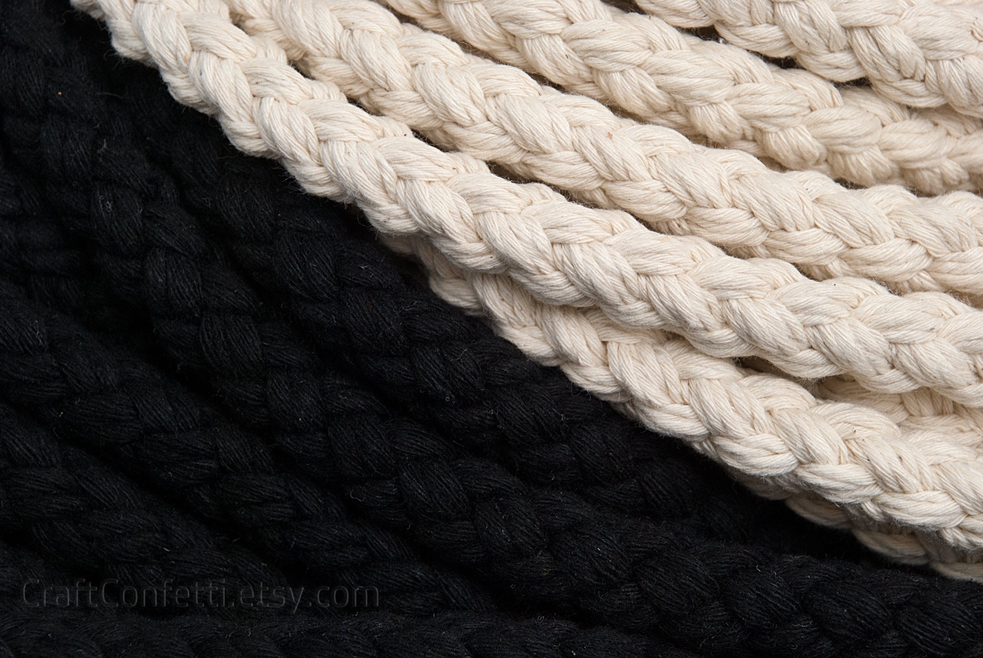 13mm Black decorative braided rope 30ft Thick rope Handle | Etsy