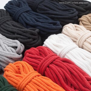 5mm Orange Braided Cord 10yds, Craft Cotton Cord by the Yard, Wall ...