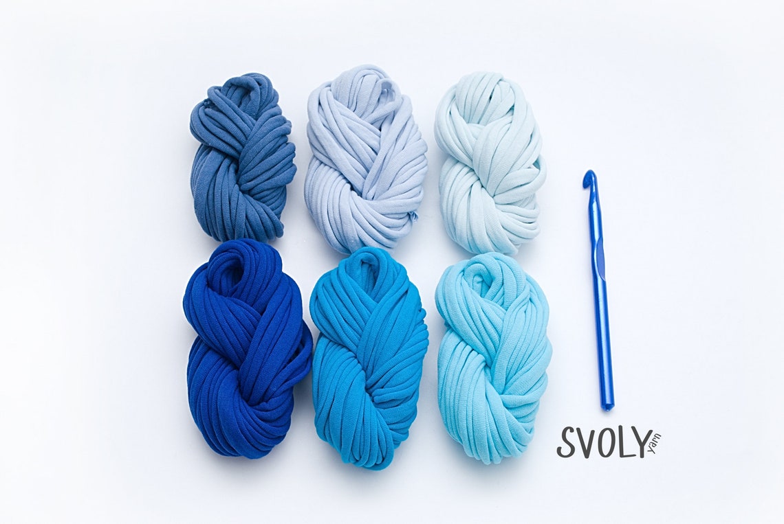 Denim Blue Trapillo Yarn 10mtrs Jeans Blue Tshirt Yarn Rug - Etsy