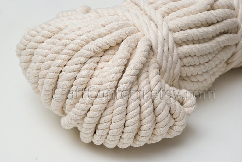 Beige Cotton Rope 12mm. Nautical Rope. Twisted Thick Rope. - Etsy Australia