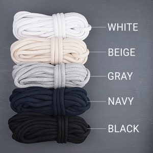 10mm Black Braided Rope 30ft, Thick Cotton Rope, Knotting Cord, Home ...